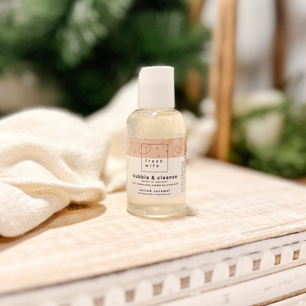 Salted Caramel Bubble & Cleanse - mini - The Fresh Wife Soap Company